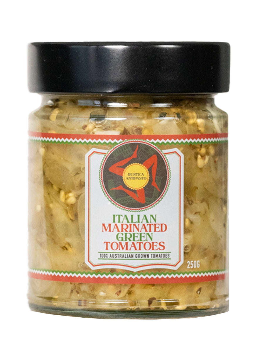 Green Marinated Tomatoes – Rustica Antipasto